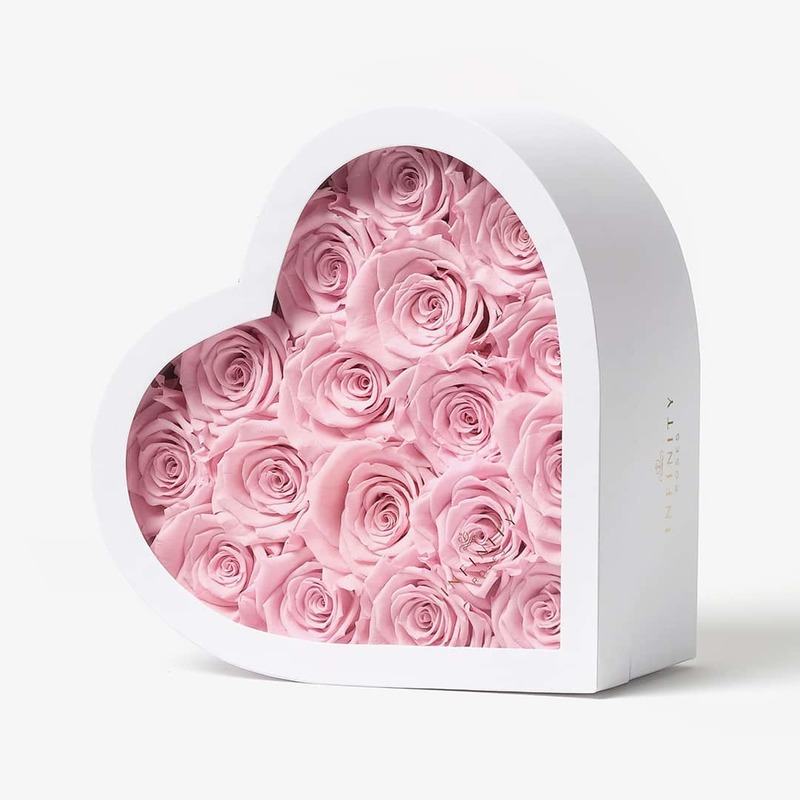 Infinity Roses | Large Heart Box